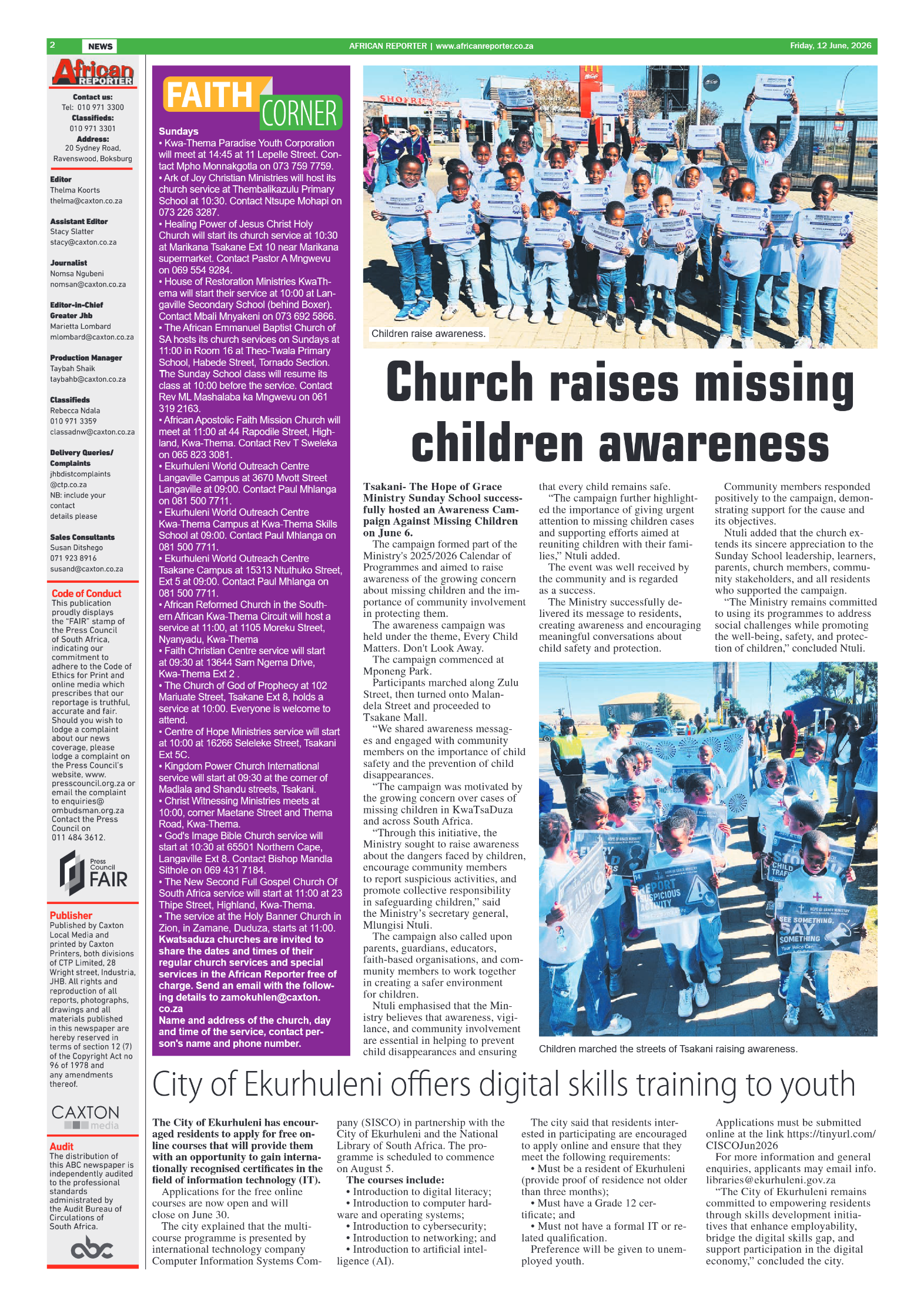 African Reporter 12 June 2026 | African Reporter
